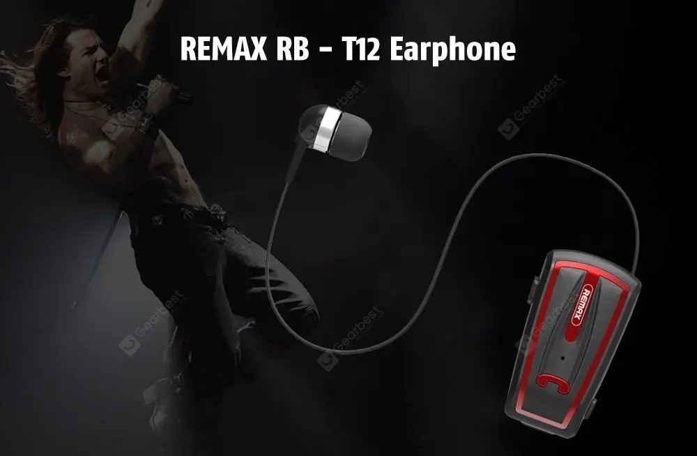 REMAX RB - T12 : In-ear Bluetooth 4.0 ακουστικό με μηχανισμό επαναφοράς ...