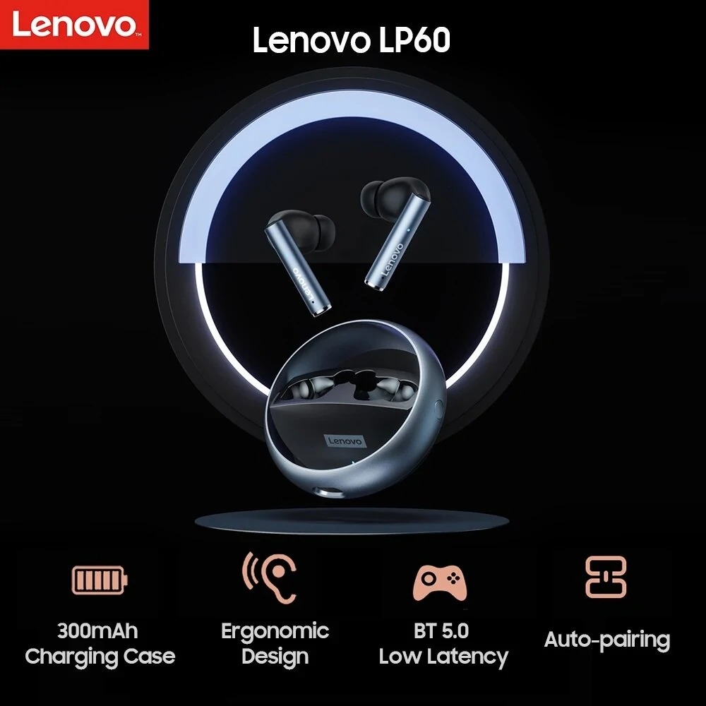 [#Ιστορικό_Χαμηλό] Lenovo LP60 : True Wireless ακουστικά, με Bluetooth ...